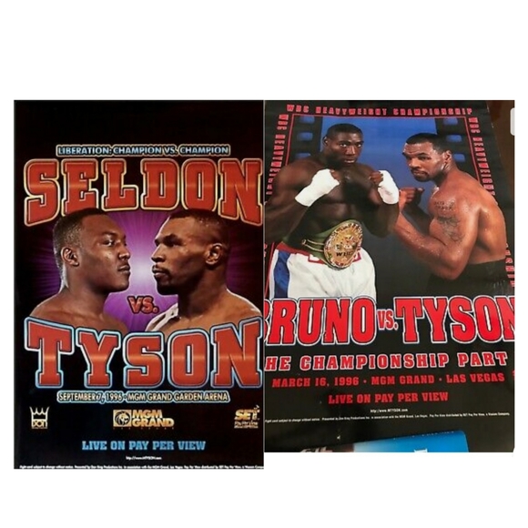 Wall Decor | Rare Vintage Mike Tyson Fight Posters | Poshmark
